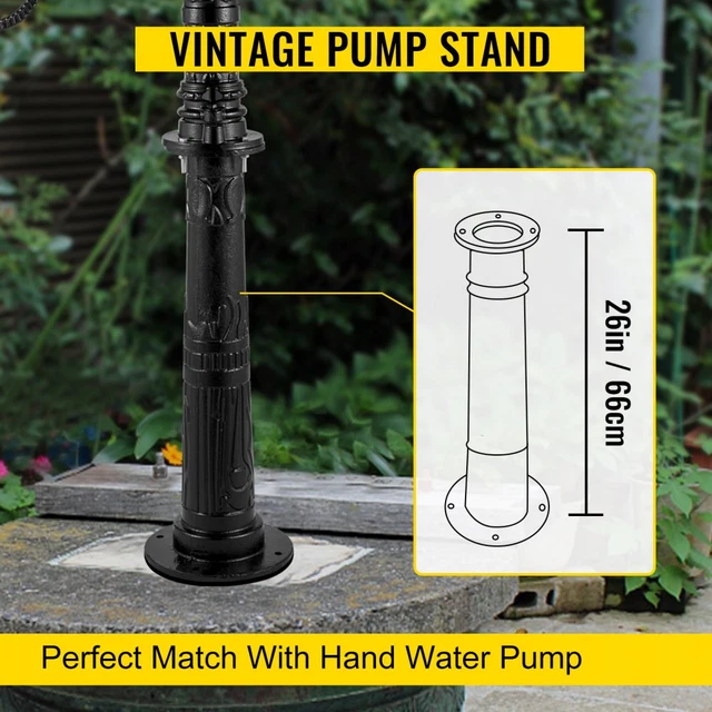 ANTIQUE CAST IRON Hand Water Pump Stand with Pre-set Holes for Easy £75 ...
