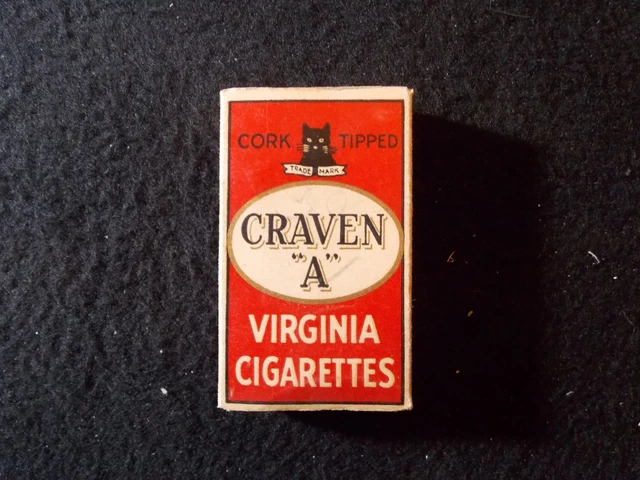 VINTAGE CARRERAS BLACK Cat Craven A Empty Cigarette Packet Box £3.72 ...