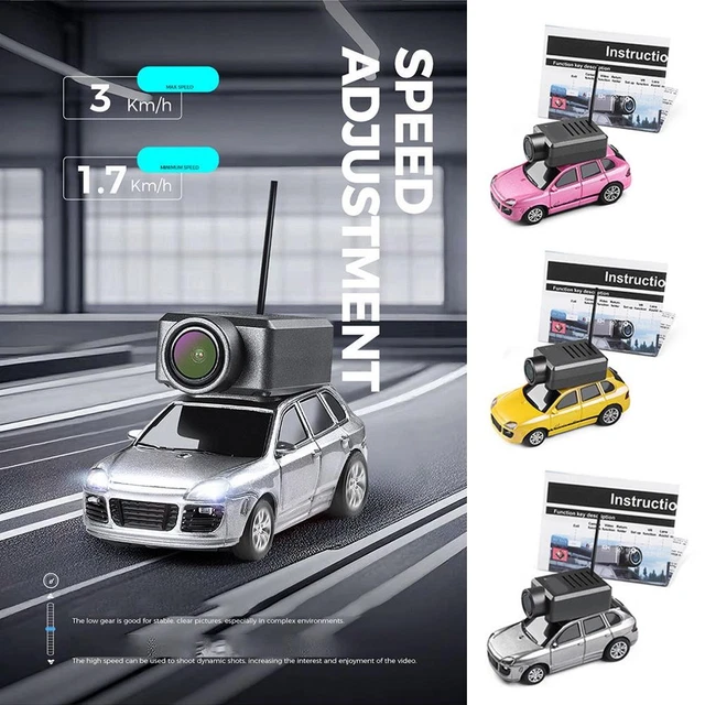 MINI FPV REMOTE Control Car - Silver (with C amera+APP Cont/rol) 1:64 ...