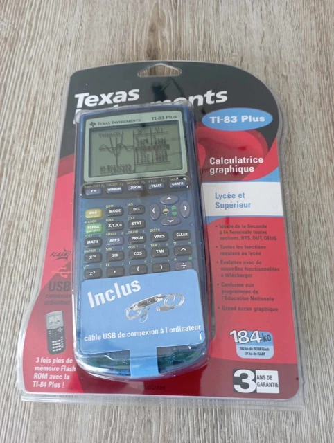 TEXAS INSTRUMENTS - Calculatrice Scientifique Graphique TI-83 Plus ...