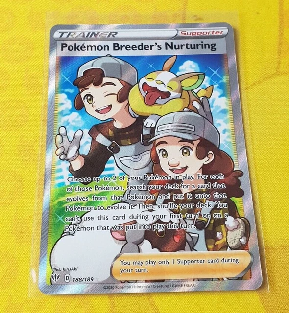 POKÉMON CARD POKÉMON Breeder’s Nurturing 188/189 - Darkness Ablaze NM/M ...