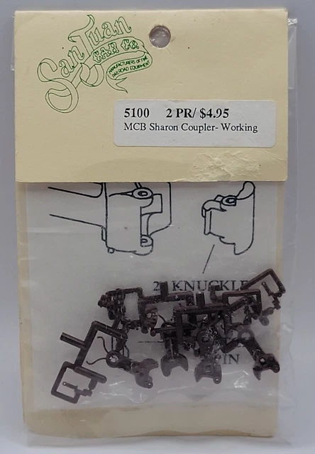 SAN JUAN CAR Co. On3 MCB Sharon Coupler- Working #5100 New (Old)* Stock ...