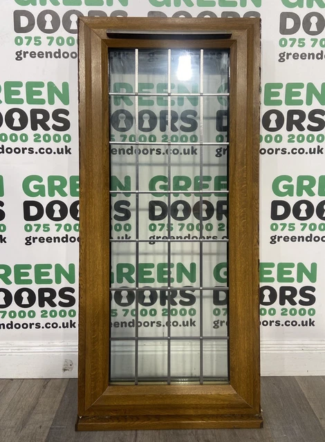 LEADED GOLDEN OAK Window Upvc Casement Pvc Pvcu External Exterior ...