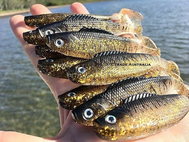 4 X CTRADE Australia Jewfish Lures Flathead Snapper 15g 125mm Paddle ...