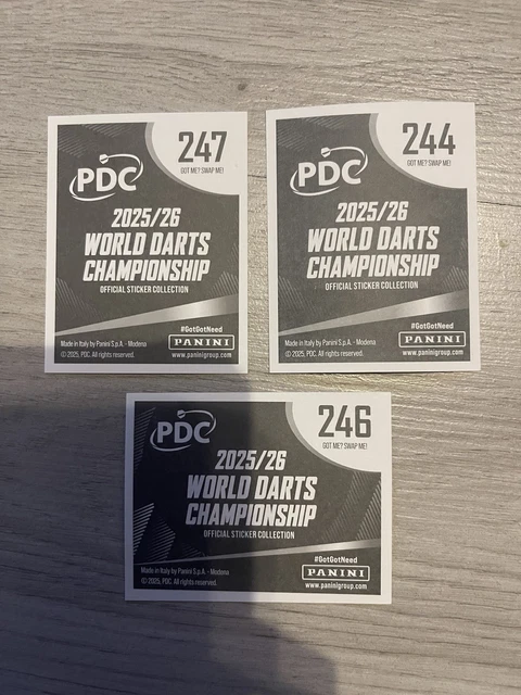 PANINI PDC WORLD Darts Championship 2025/26 Stephen Bunting Bundle x3 ...
