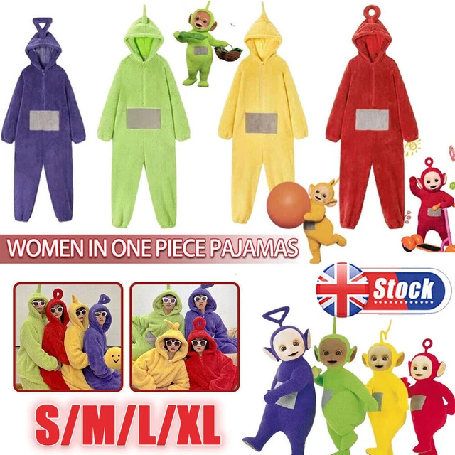 2024 ADULT TELETUBBIES Costume Disi Onesis Lala Cosplay Jumpsuit Pajama ...