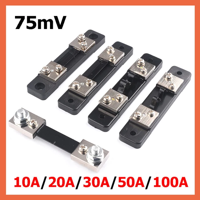 DC CURRENT SHUNT Resistor 10A 20A 30A 50A 100A 75mV For Amp Meter ...