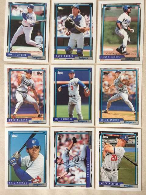 1992 TOPPS LOS Angeles Dodgers ensemble complet équipe !! Orel ...