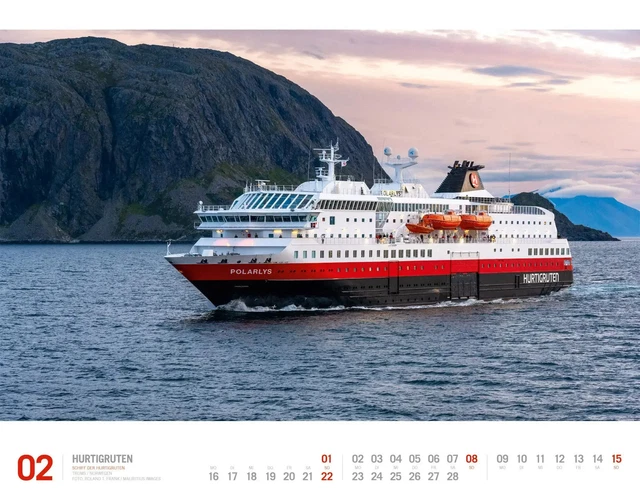 HURTIGRUTEN KALENDER 2026 Unterwegs zwischen Bergen und Kirkenes GmbH ...