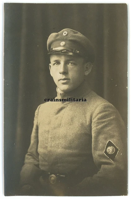 ORIG. FOTO PORTRAIT Soldat mit Ärmelschild in München Aichach 1919 ...