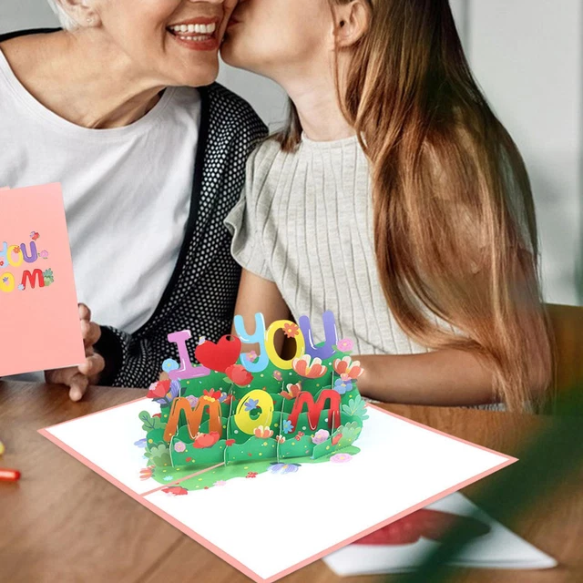 CARTE DE FÊTE Des Mères, Carte De Vœux -up Romantique En 3D Pour La Fête EUR 9,34 - PicClick FR