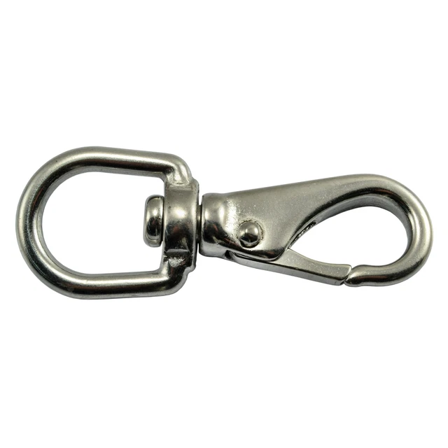 3 8 X 2 3 4 316 Stainless Steel Swivel Bolt Snap Hooks 2 Pcs 14 