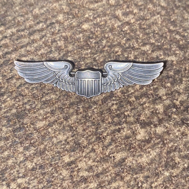 ORIGINAL WW2 PILOT Wing Sterling Silver US Army Air Forces AAF 1.5 ...