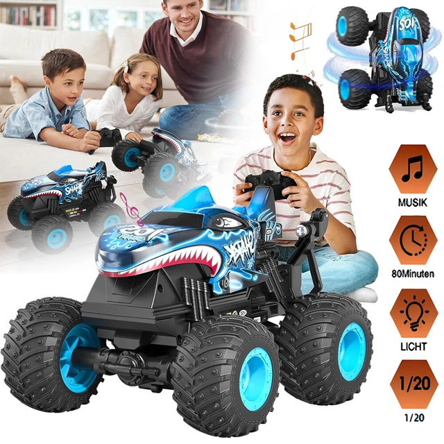 360° REMOTE CONTROL RC Cars Big Wheel Car Monster Truck 2WD Kid Toy ...
