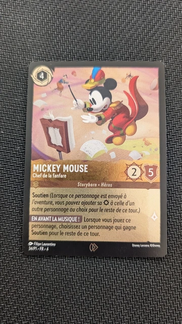CARTE MICKEY MOUSE 34/P1 Lorcana Chap 4 Foil, carte promo ligue ...
