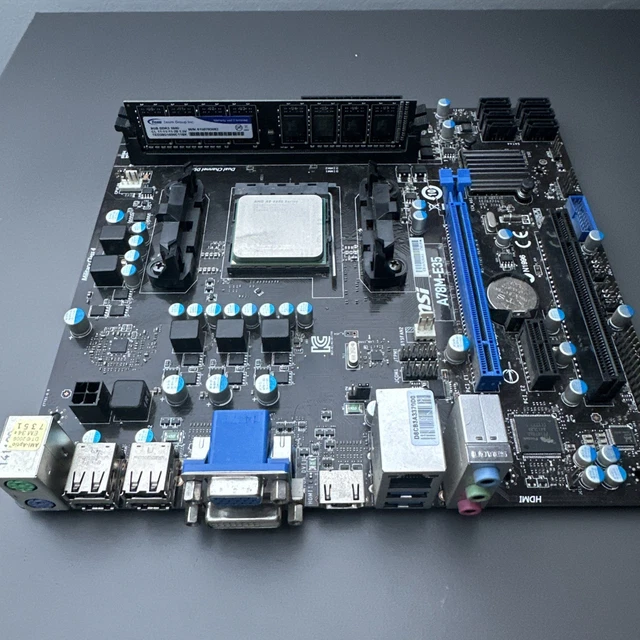 MSI A78M-E35 MOTHERBOARD + CPU A8-6600 + 8GB DDR3 RAM BUNDLE £21.49 ...
