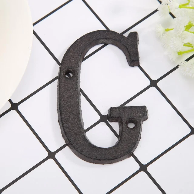 METAL LETTERS CAST Iron House Sign Doorplate DIY Cafe Wall Decoration ...