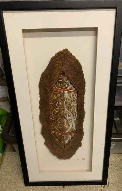 INDONESIAN SARAWAK WARRIOR Shield in Frame 65 x 33cm £40.00 - PicClick UK