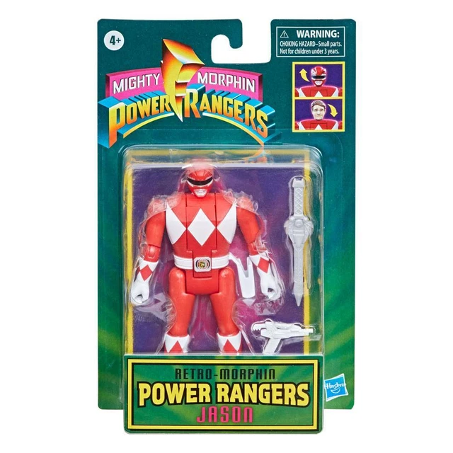 POWER RANGERS RETRO Mighty Morphin Red Ranger Jason 14 cm figura Hasbro ...