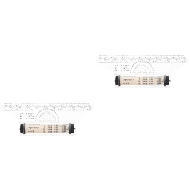 2 PCS MEASURING Parallel Rulers Roller Drawing Leveler Line Woodworking ...
