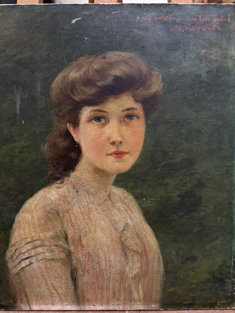 GEORGES ROUSSEL DIT GÉO-ROUSSEL (1860-1928) Portrait de jeune femme ...