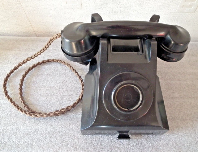 VINTAGE BLACK BAKALITE Telephone 332CB FRH/1 No Dial / Direct to ...