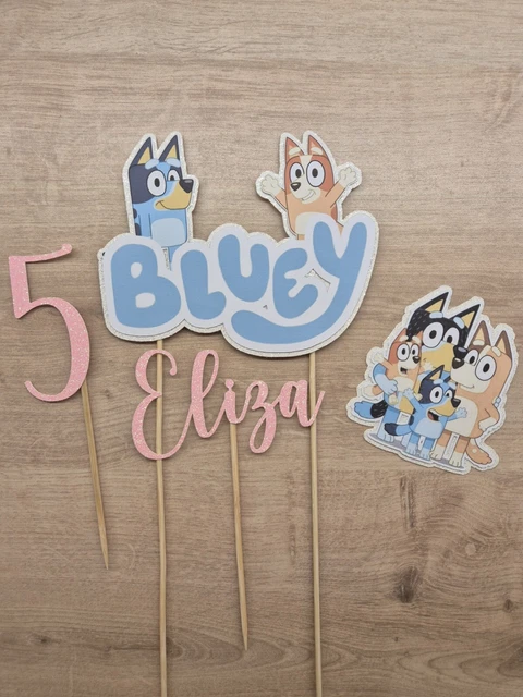 BLUEY CAKE TOPPER Bundle Personalised With Name And Age £6.50 - PicClick UK