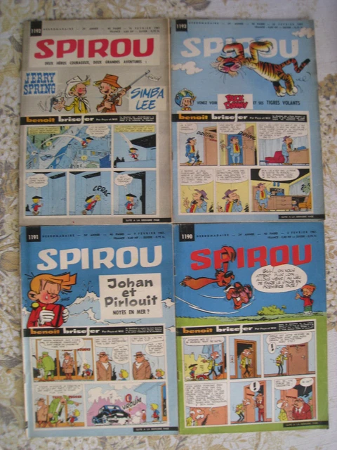 LOT DE 4 Magazines SPIROU de 1961 sans les mini récits. EUR 4,50 - PicClick FR