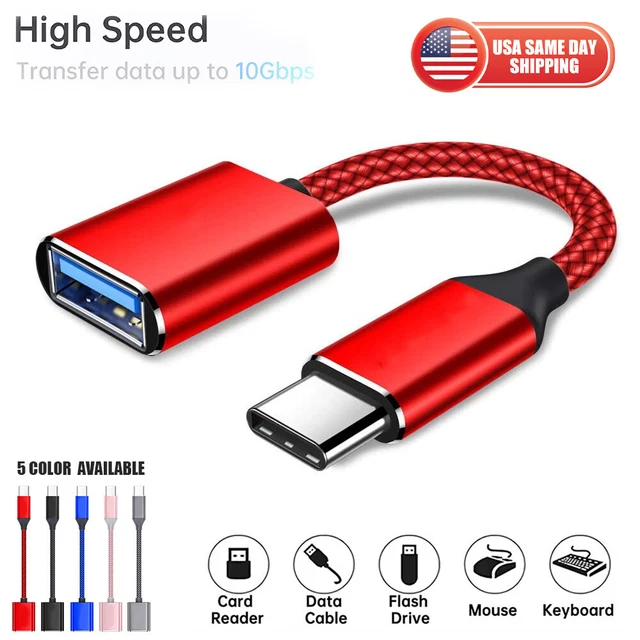 USB-C TYPE C Male to USB 3.0 Type A Female OTG Adapter Converter Cable ...