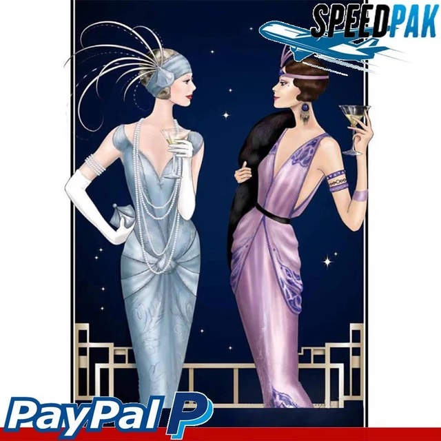 NOBLE LADY DIAMOND Drawing 5D Square Diamond Rhinestone Painting (X352 ...