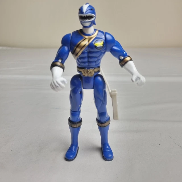 VINTAGE POWER RANGERS Wild Force Blue Ranger Action Figure Bandai 2001 ...