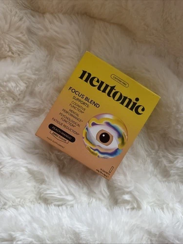 NEUTONIC NOOTROPIC FOCUS Blend Powder Peach Mango 16 Sticks Caffeine ...