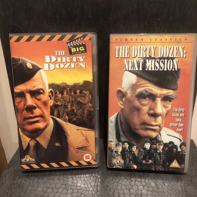 THE DIRTY DOZEN & The Dirty Dozen Next Mission - VHS 2 Video Movie ...
