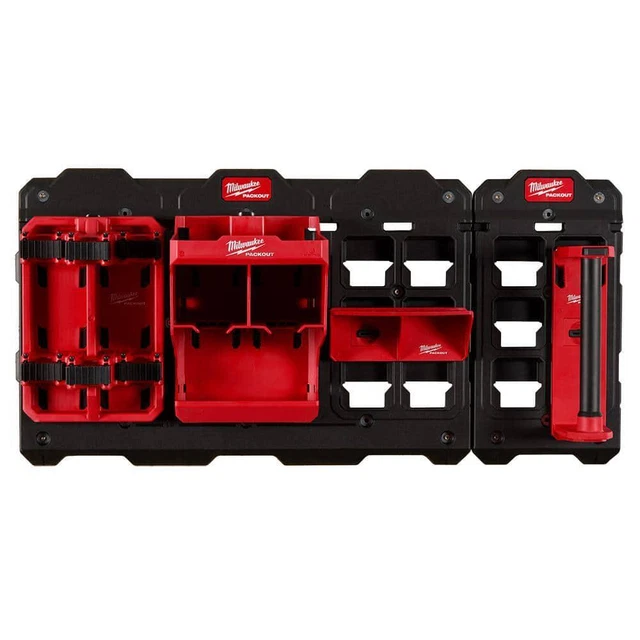 MILWAUKEE PACKOUT SHOP Modular Tool Holders Storage Kit (ABS) Red (6 ...
