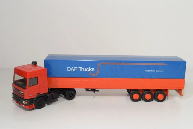 CAMION A88 1:50 Lion Car Toys Daf 95 Avec Remorque Daf Trucks Exc. Cond ...
