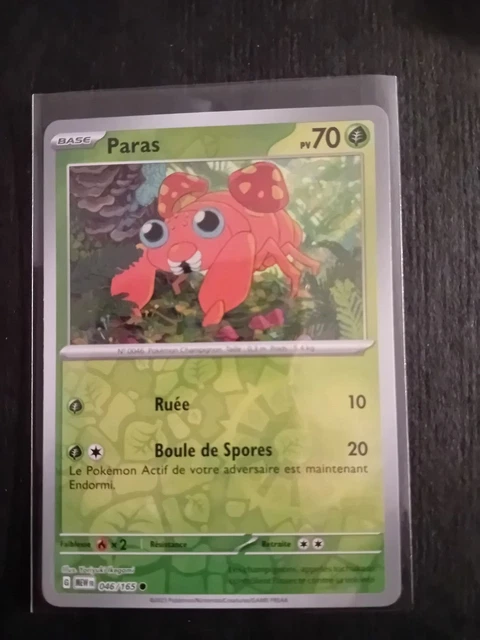 CARTE POKÉMON PARAS Reverse 046/165 EV3.5 Mew 151 Neuf Mint vf fr EUR 1 ...