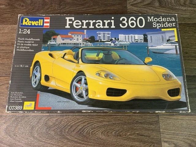 VINTAGE 2001 REVELL 1:24 Scale Ferrari 360 Modena Spider-Yellow Model ...