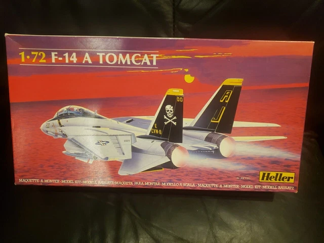 SCRAPYARD!!! HELLER GRUMMAN F-14A Tomcat 1/72nd scale model kit ...