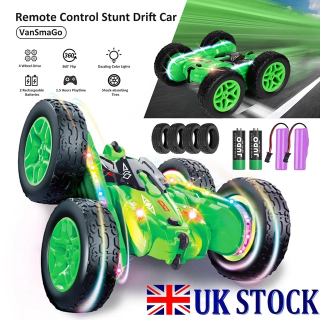 360° ROTATING RC Stunt Car Toy Remote Control Car W/ 26 LED Lights Double Sided £9.89 - PicClick UK