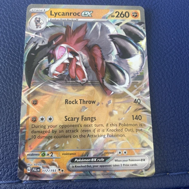 POKÉMON TCG LYCANROC ex Scarlet & Violet - Paldea Evolved 117/193 Holo ...