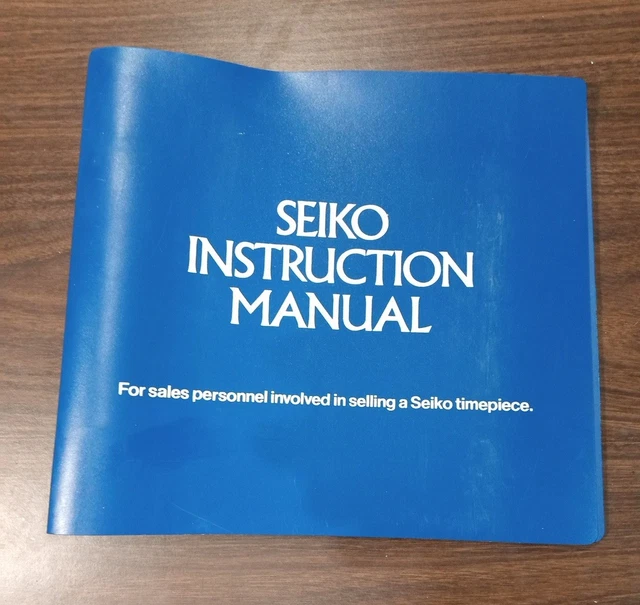 VINTAGE 1978 SEIKO Dealer Instruction Manual Watch Sales Training Book ...