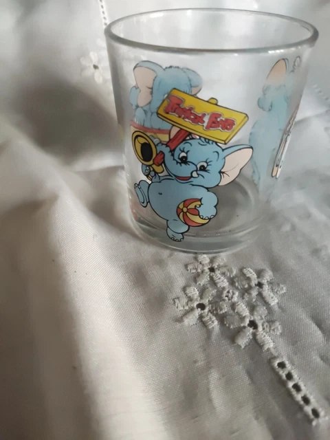 BICCHIERE NUTELLA ELEFANTAO ELEFANTI 1999 Ferrero Glass Glazer Verre ...
