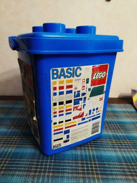 VINTAGE 1987 MATTONCINI LEGO Set di costruzione di base N. 1615 (solo scatola) EUR 10,00 ...