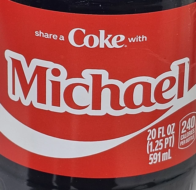 SHARE A COKE With Michael 2025 Personalized Coca-Cola Coke Bottle 20 Oz ...