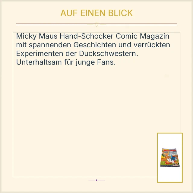 MICKY MAUS HAND-SCHOCKER Comic Ehapa Taschenbuch Deutsch Gebraucht EUR ...