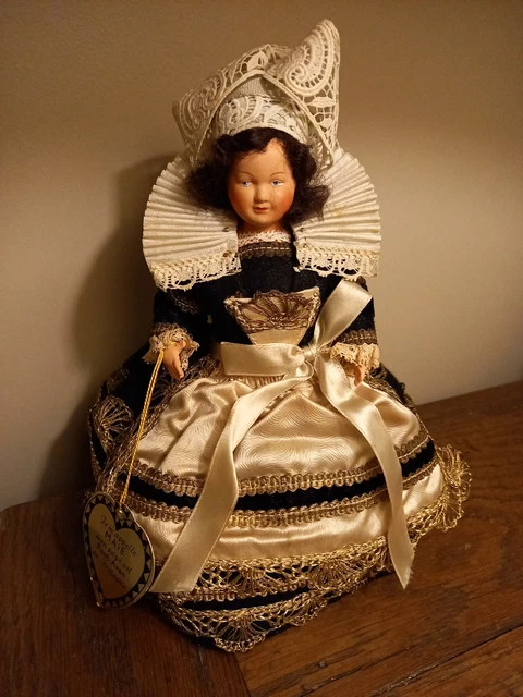 ANCIENNE POUPÉE LE MINOR en celluloïd MAIE de PONT AVEN 18 cm. Parfait ...