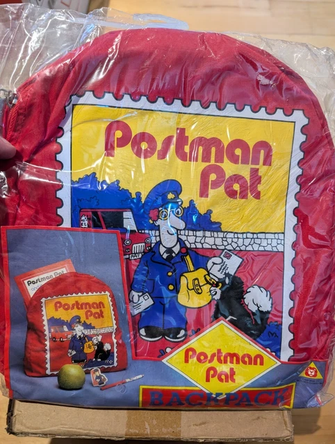 VINTAGE POSTMAN PAT Kids Backpack Bag Nursery School 1987 NEW OLD STOCK ...