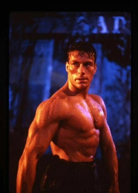 JEAN-CLAUDE VAN DAMME muscular pin up bare chested Original 35mm ...