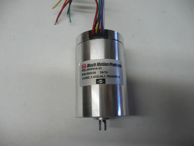 MACH MOTION PRODUCTS Motor 2088954-01, 12vdc, 1.78v/krpm, 3.4 oz-in ...