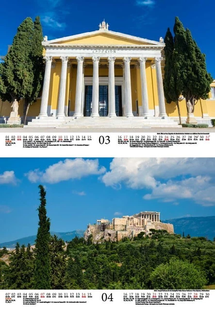 CALENDRIER DE VOYAGE Athènes DIN A4 pour 2024 Grèce Vacances Plage Mer Voyage... EUR 22,98 ...